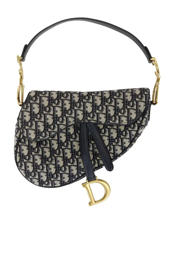 Dior Trotter Oblique Saddle Bag - Blue