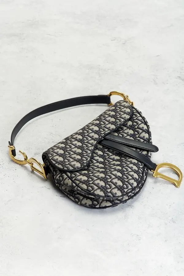 Dior Trotter Oblique Saddle Bag - Blue