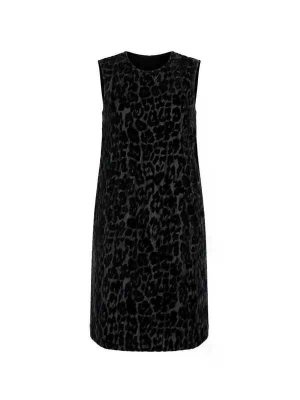 Dolce & Gabbana Leopard-print Velvet-texture Mini Dress
