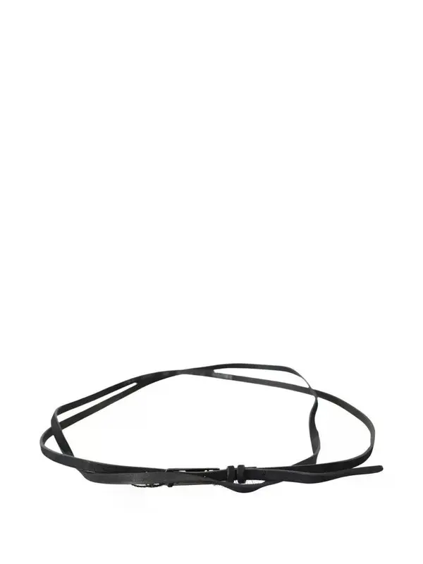 Costume National Logo-buckle Skinny Belt