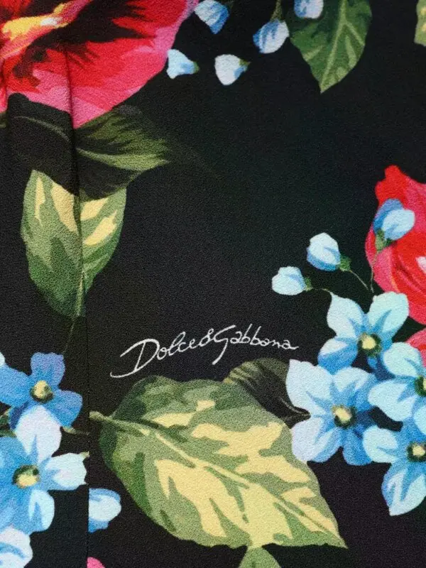 Dolce & Gabbana Floral-print Scoop-neck Dress