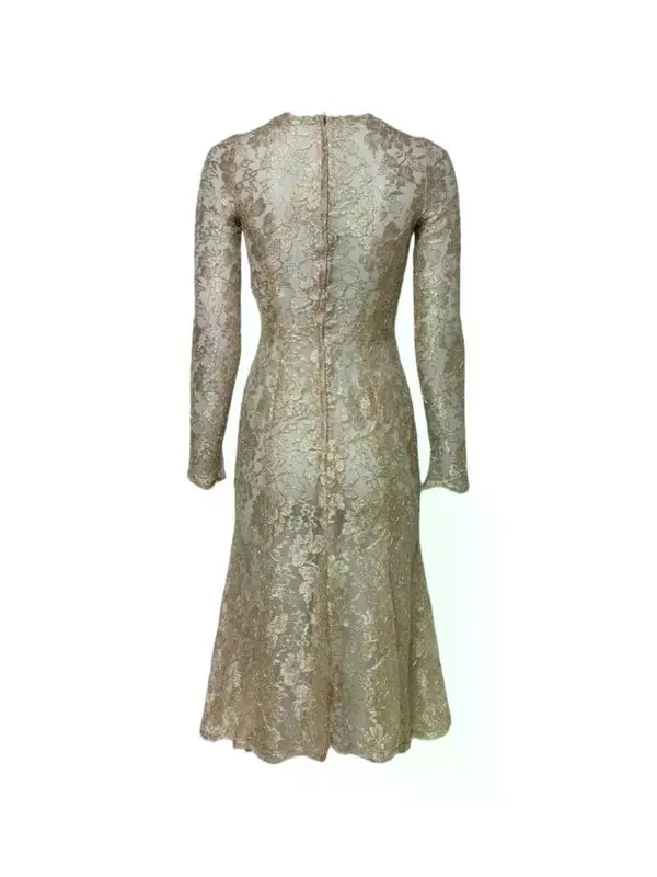 Dolce & Gabbana Floral-lace A-line Midi Dress