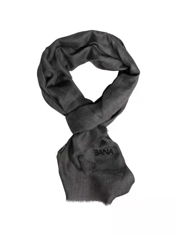 Dolce & Gabbana Logo-print Frayed-edge Scarf - Grey