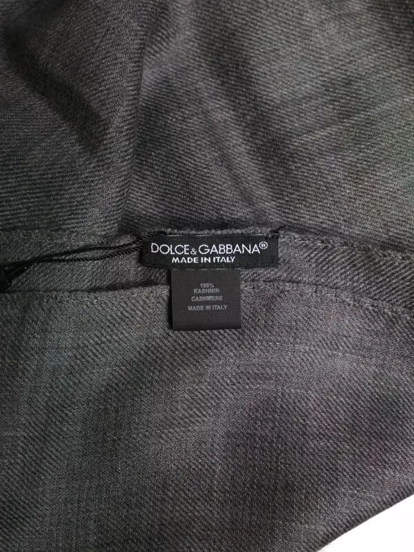 Dolce & Gabbana Logo-print Frayed-edge Scarf
