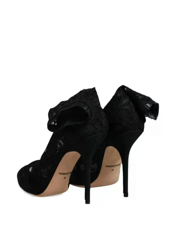 Dolce & Gabbana Lace Peep-toe Ankle Boots