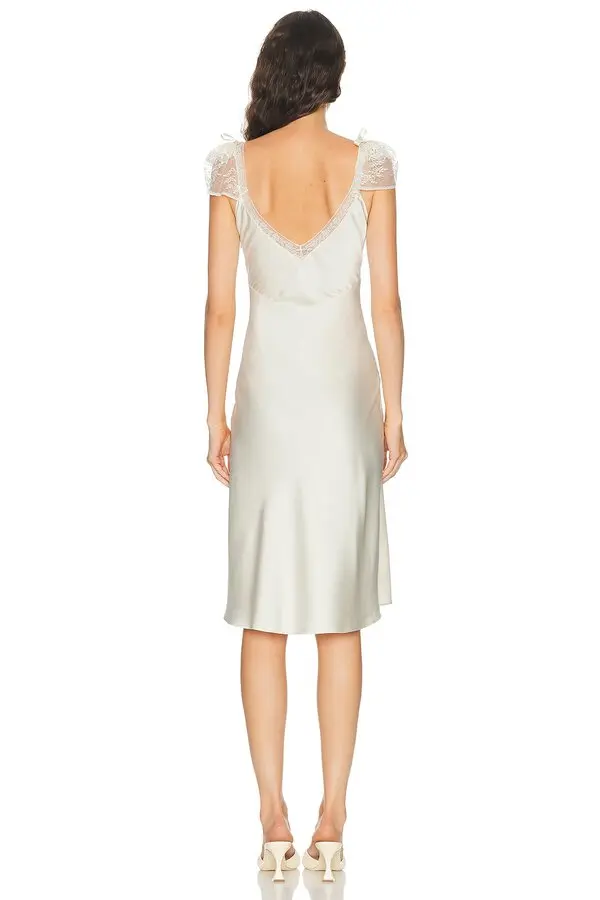Lpa Audri Dress With Lace Trim