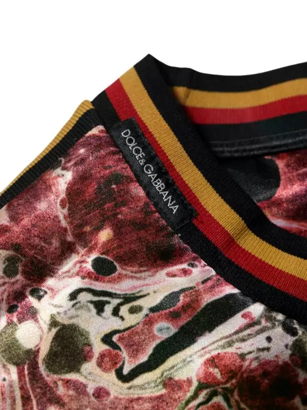 Dolce & Gabbana Marble-print Short-sleeve T-shirt