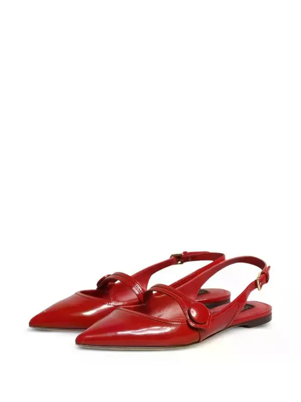 Dolce & Gabbana Patent-finish Button-detail Sandals