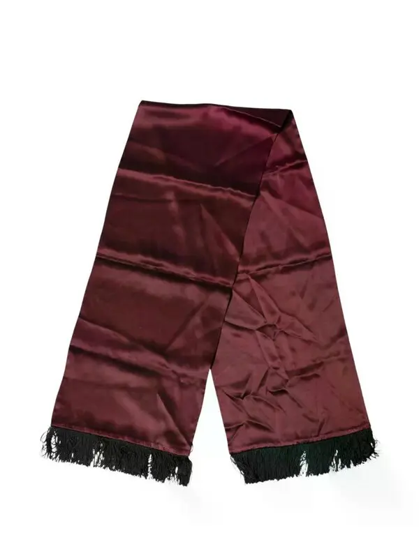 Dolce & Gabbana Fringe-trim Satin Scarf - Red