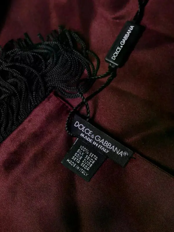 Dolce & Gabbana Fringe-trim Satin Scarf