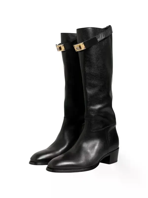 Dolce & Gabbana Logo-plaque Knee-high Boots