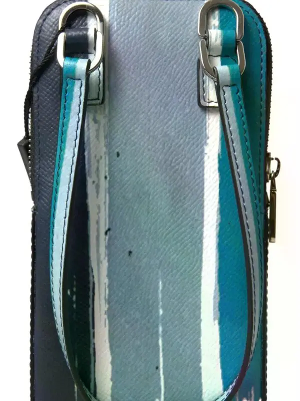 Dolce & Gabbana Abstract-paint Leather Phone Bag