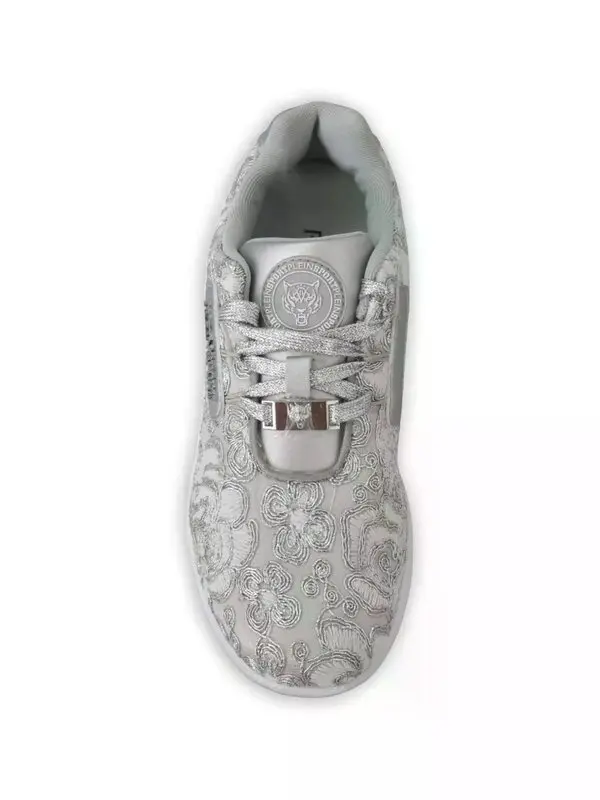 PLEIN SPORT Floral-embroidered Sneakers