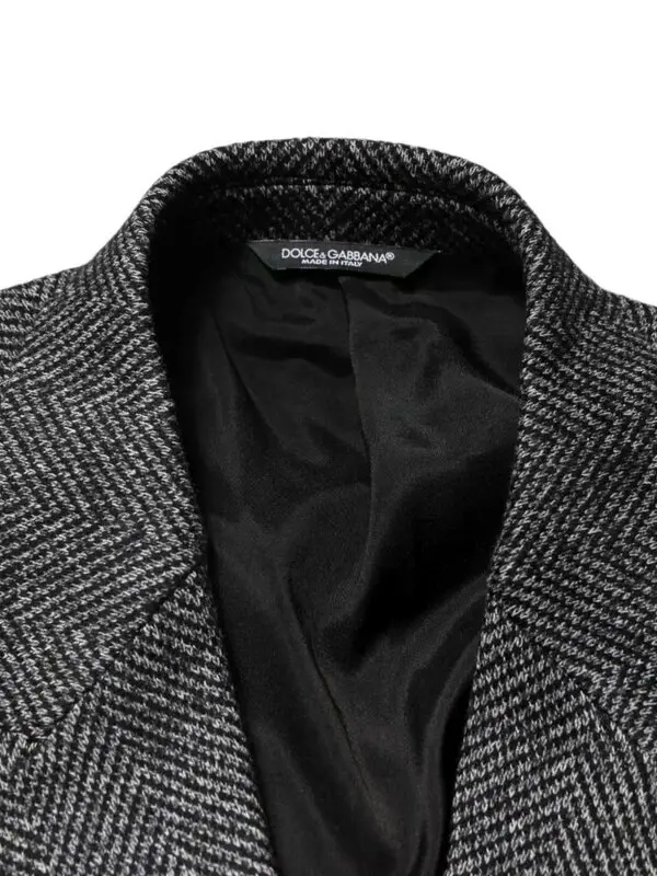 Dolce & Gabbana Herringbone Single-breasted Coat