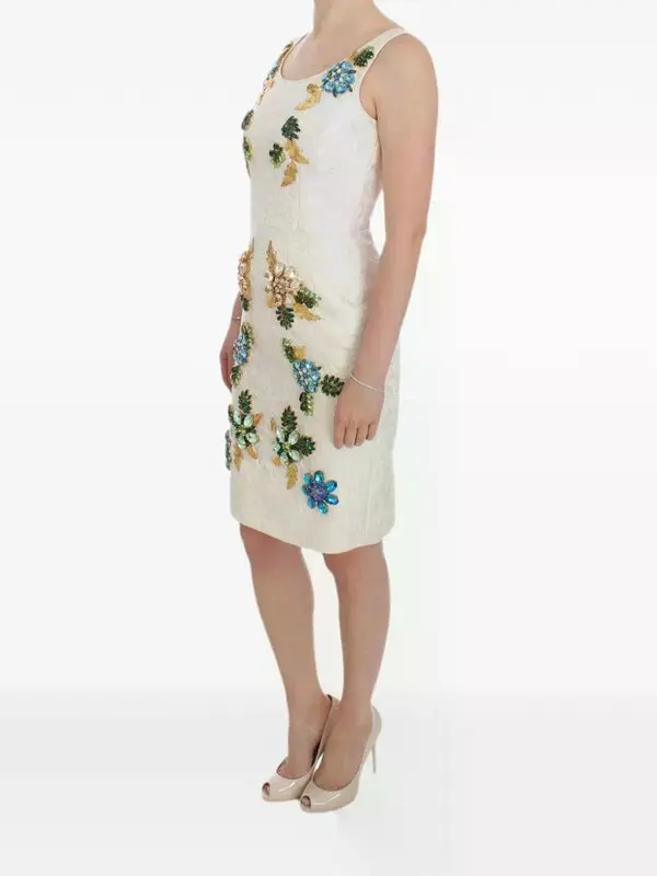 Dolce & Gabbana Floral-crystal-embellished Midi Dress