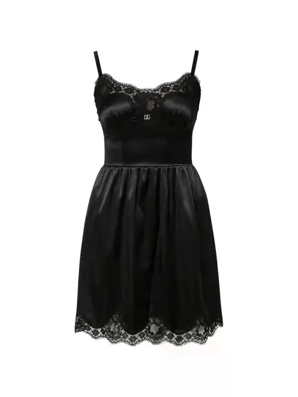 Dolce & Gabbana Lace-trim Sleeveless Mini Dress
