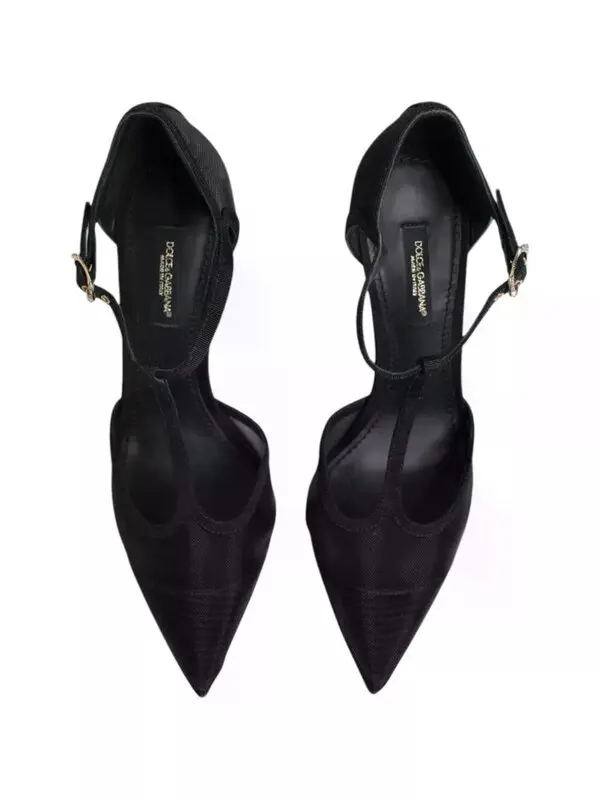 Dolce & Gabbana Mesh T-strap Sandals