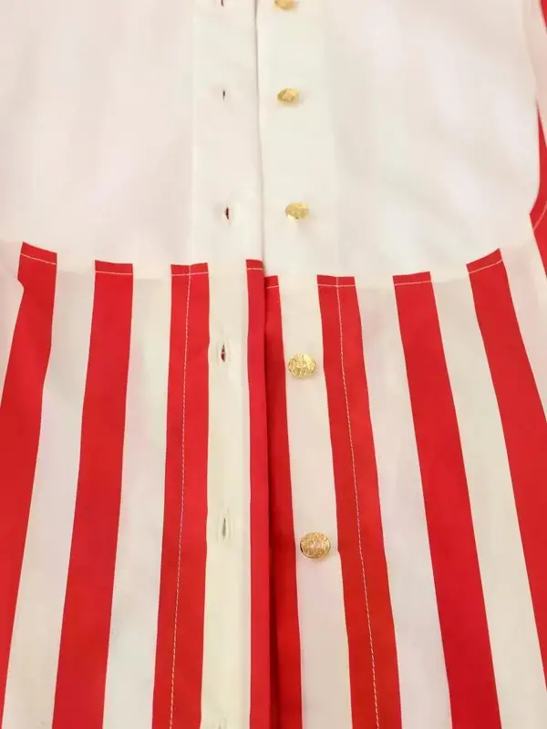 Dolce & Gabbana Striped Bib-detail Shirt