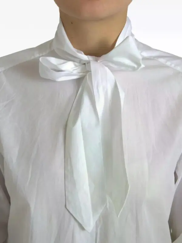Dolce & Gabbana Tie-neck Cotton Shirt