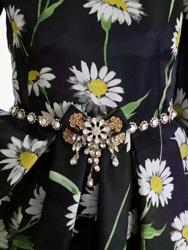 Dolce & Gabbana Daisy-print Silk Dress