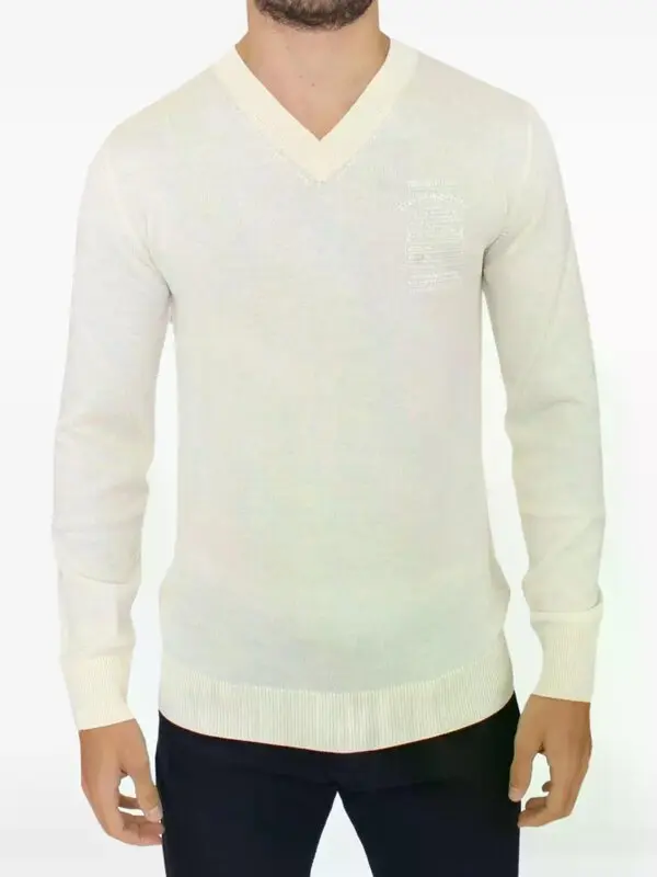 Ermanno Scervino Logo-embroidered V-neck Sweater