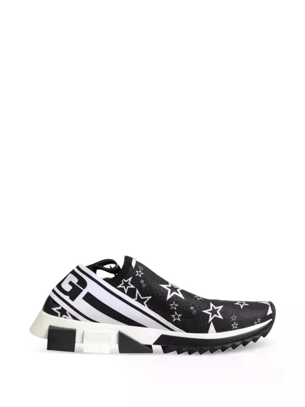 Dolce & Gabbana Sorrento Star-print Sneakers - Black