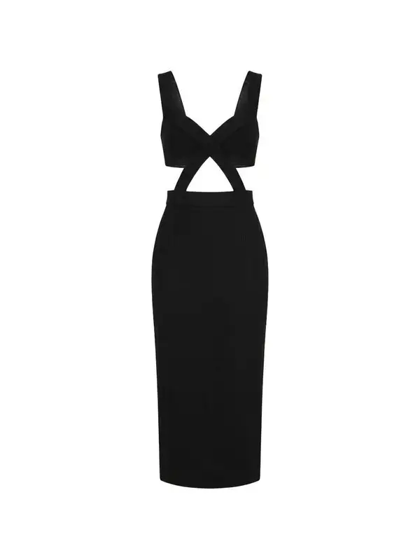 Dolce & Gabbana Cut-out Criss-cross Midi Dress