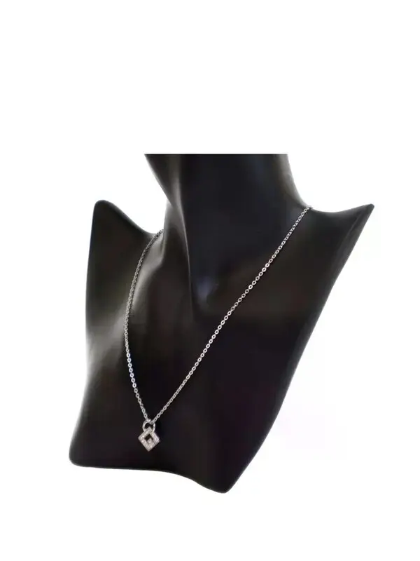 Givenchy 20th Century Plated G Logo Rhinestone Pendant Necklace Costume Necklace