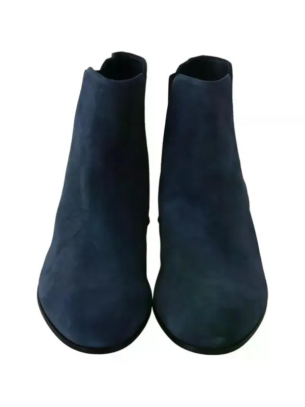 Dolce & Gabbana Studded Suede Ankle Boots - Blue