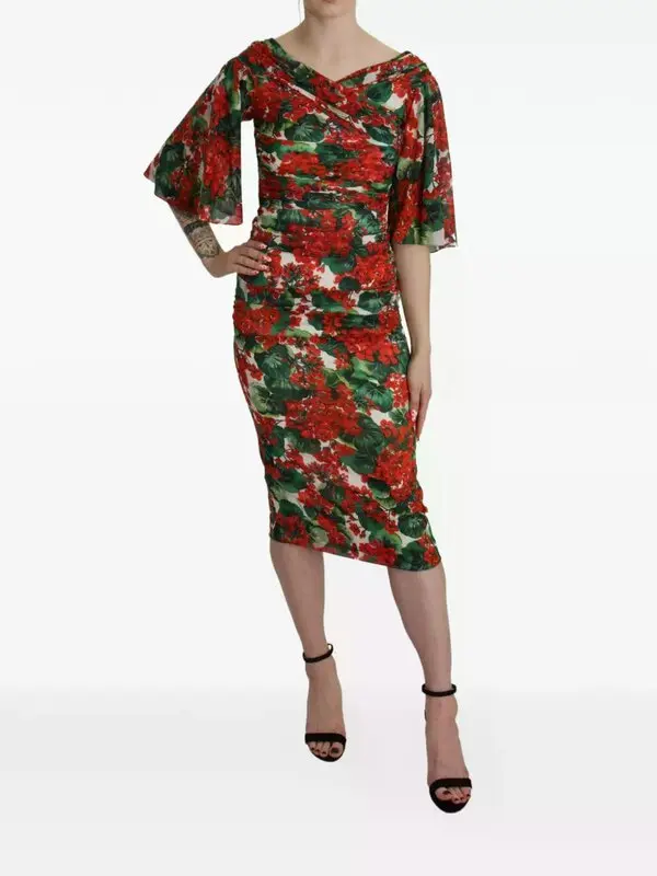 Dolce & Gabbana Floral-print Ruched Dress