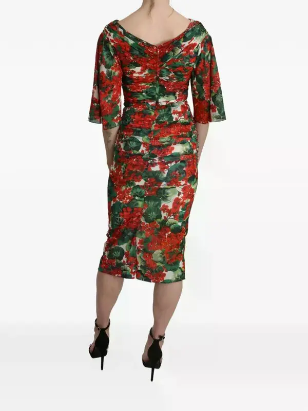 Dolce & Gabbana Floral-print Ruched Dress