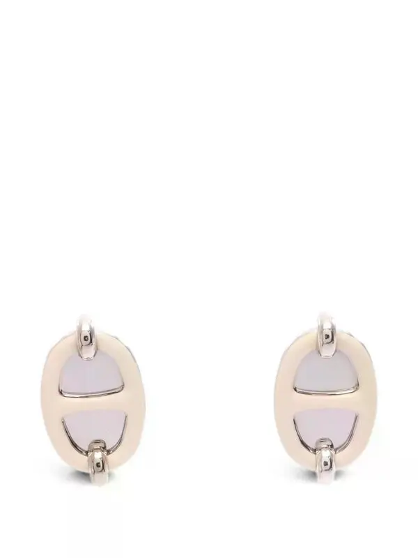 Hermès Mini Maillon Earrings - Silver