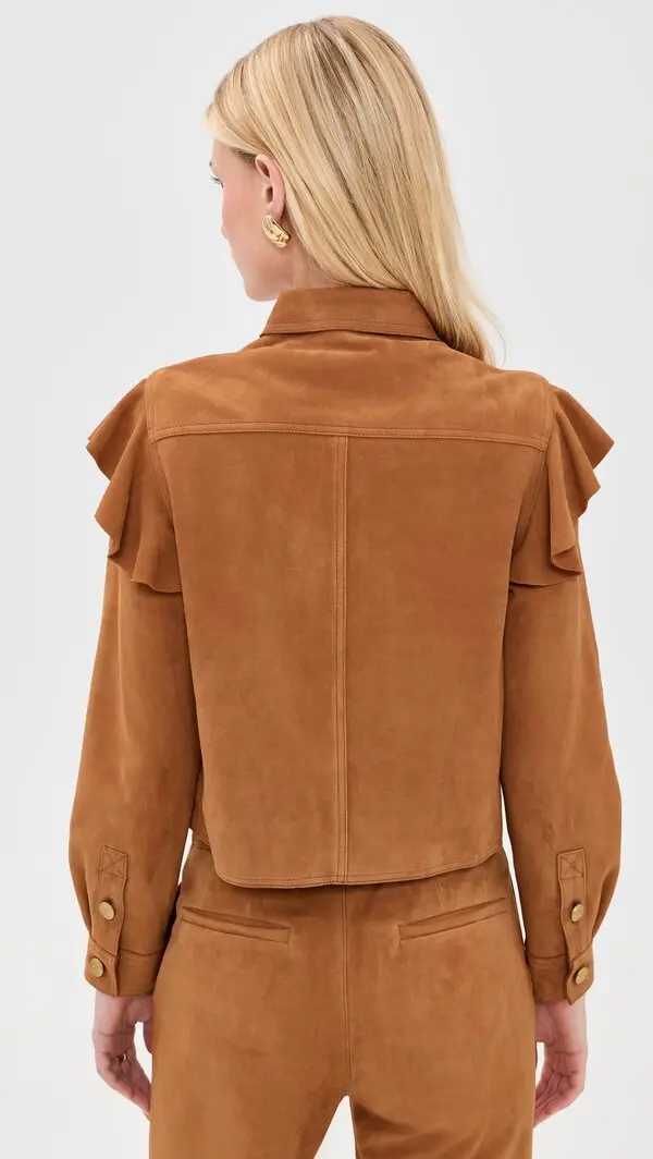 Ulla Johnson Matilde Ruffle Suede Jacket