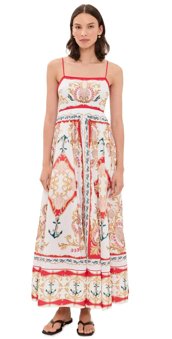 Farm Rio Nautical Printed Maxi Dress - Multi
