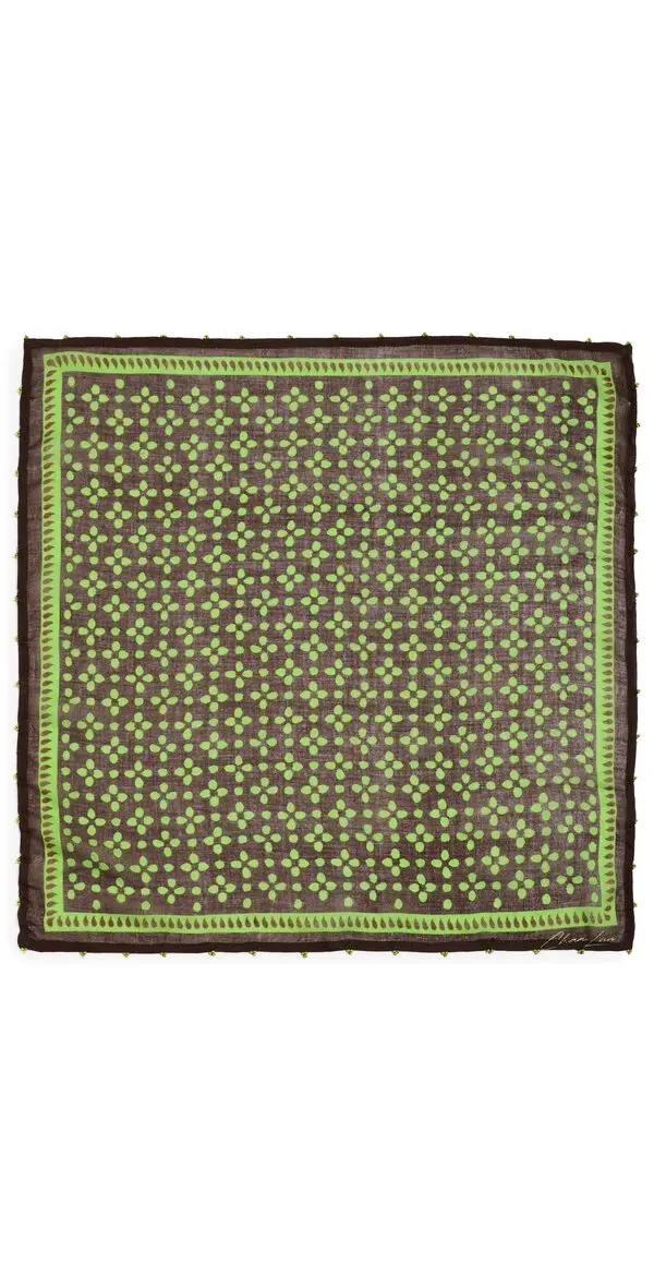 Chan Luu Beaded Floral Bandana - Espresso
