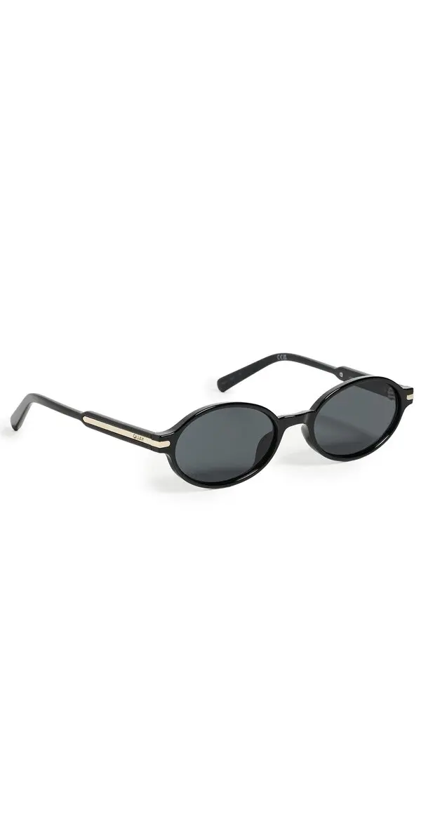 Quay Nevermind Sunglasses - Black/smoke