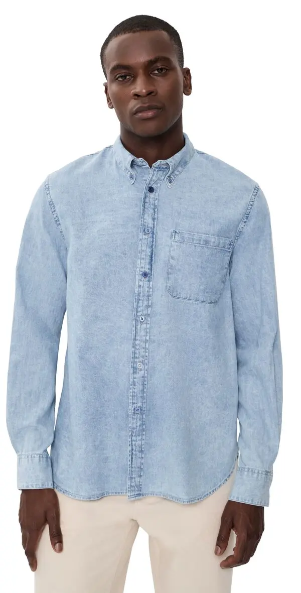 Paul Smith Long Sleeve Casual Fit Shirt - Medium Blue
