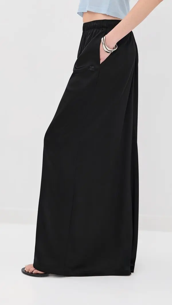 COURREGES Satin Wide Train Pants