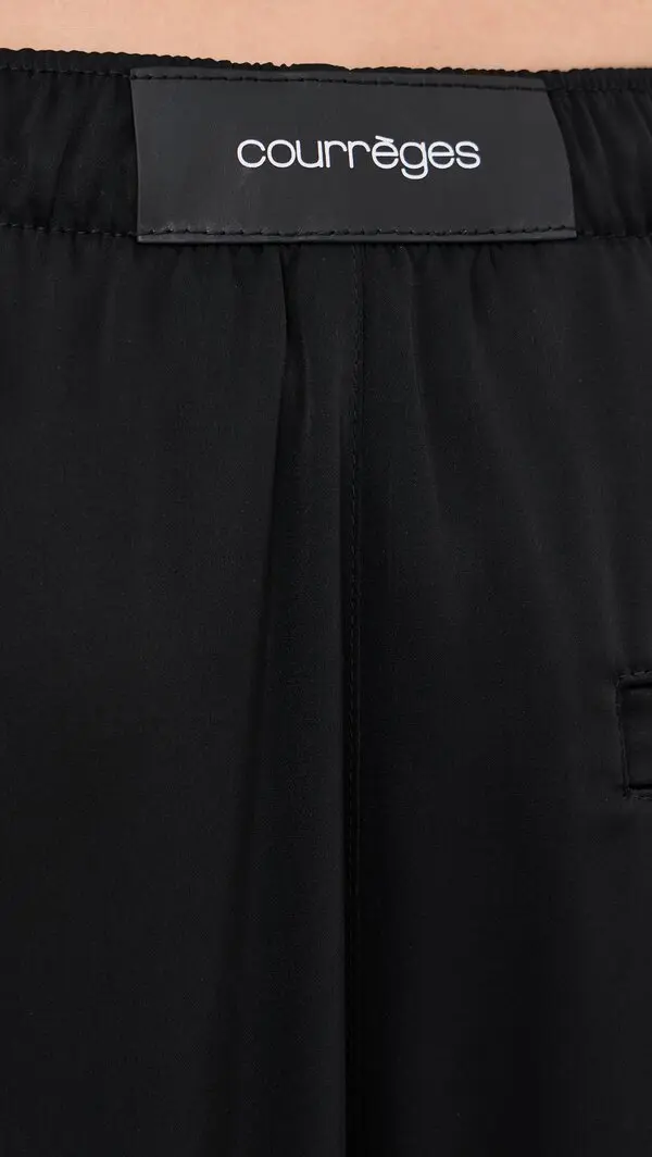 COURREGES Satin Wide Train Pants