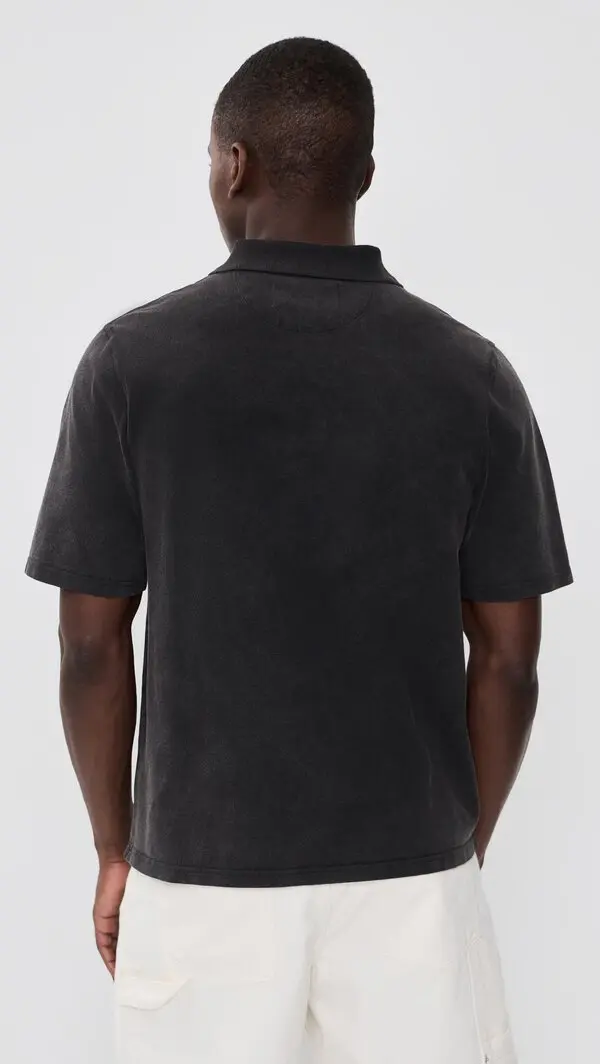 CORRIDOR Washed Pique Polo Top