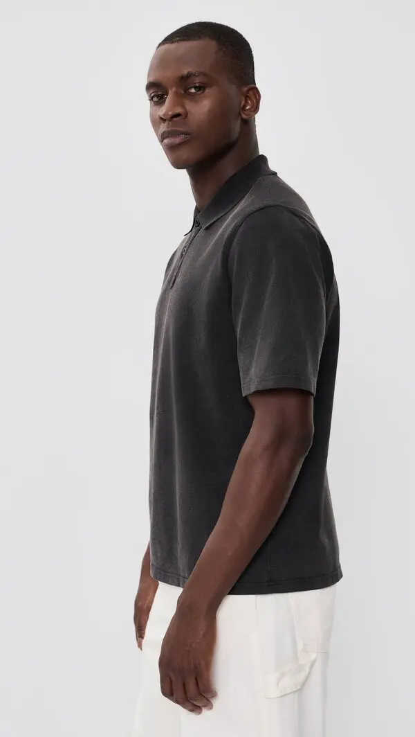 CORRIDOR Washed Pique Polo Top