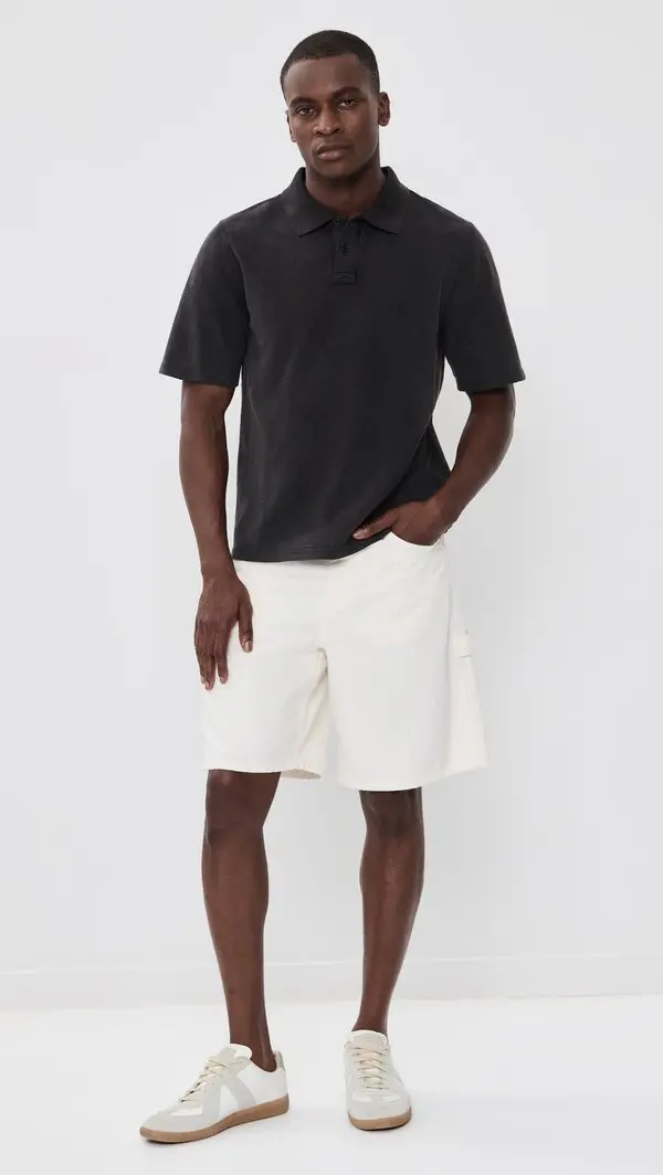 CORRIDOR Washed Pique Polo Top