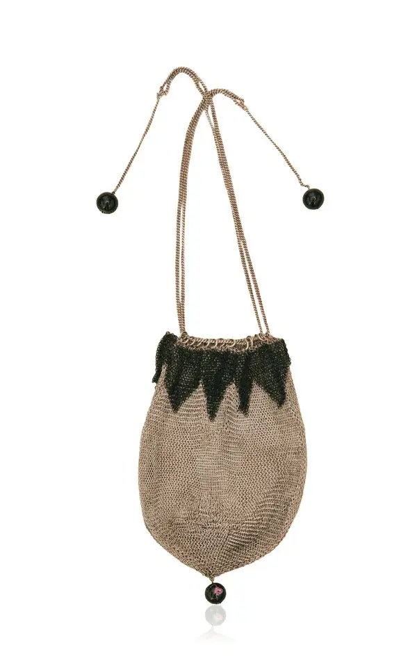 MERCI C'EST VINTAGE 19th Century French Chain Mail Evening Bag