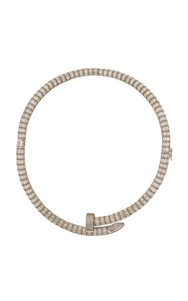 MERCI C'EST VINTAGE Crystal-accented Collar Necklace