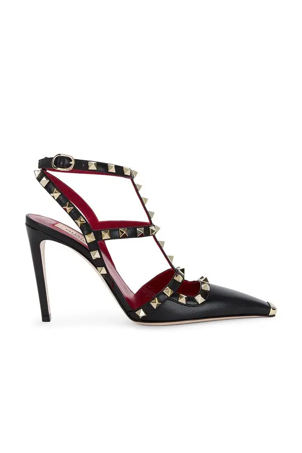 Valentino Garavani Rockstud Ankle Strap Pump - Nero