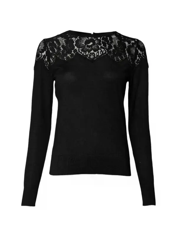 Dolce & Gabbana Floral Lace-trim Sweater
