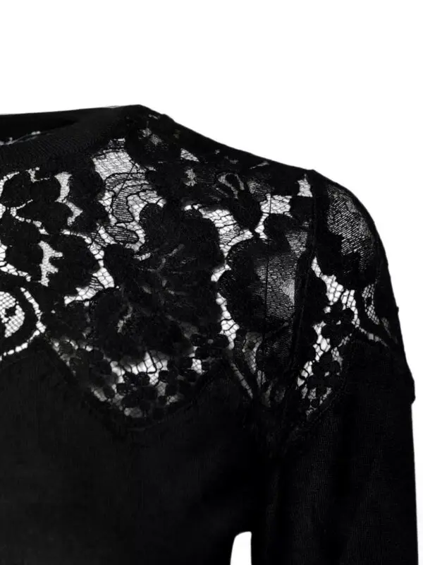 Dolce & Gabbana Floral Lace-trim Sweater