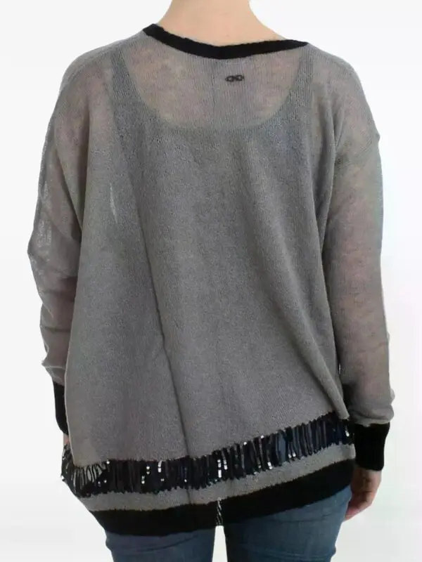 Costume National Sequin-embellished Semi-sheer Sweater