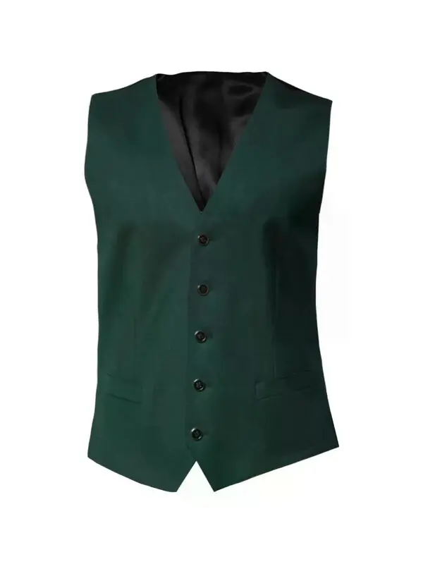 Dolce & Gabbana Button-up Pointed-hem Waistcoat