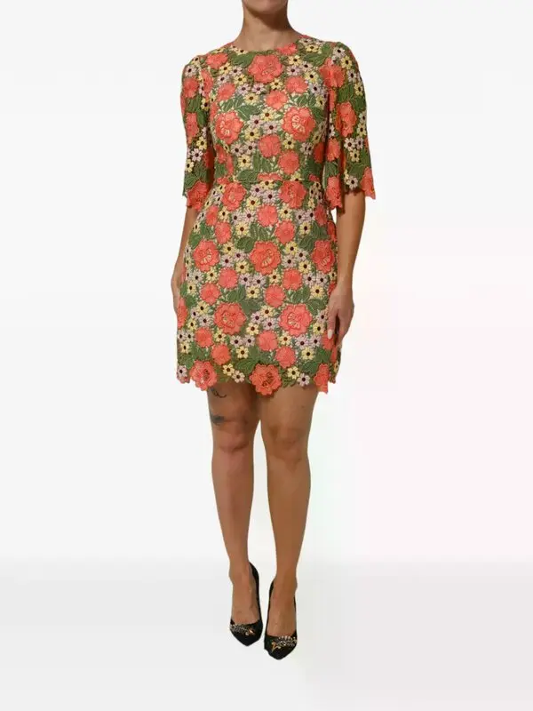 Dolce & Gabbana Floral-embroidery A-line Mini Dress